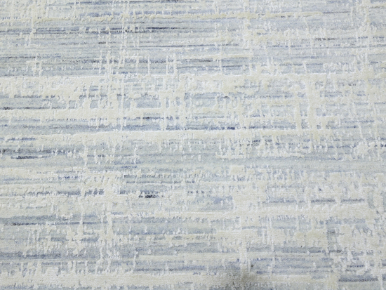 HANDLOOMED JACQUARD RK350 IVORY / BLUE