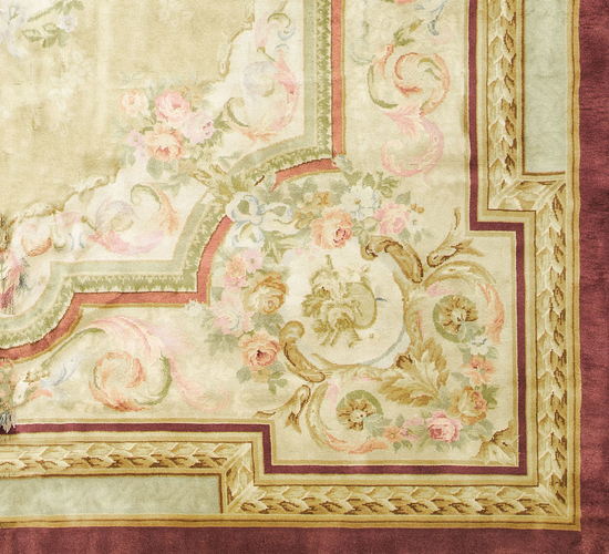 Renaissance Pile Aubusson Gold/Beige - Oversize Rugs