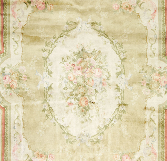 Renaissance Pile Aubusson Gold/Beige - Oversize Rugs