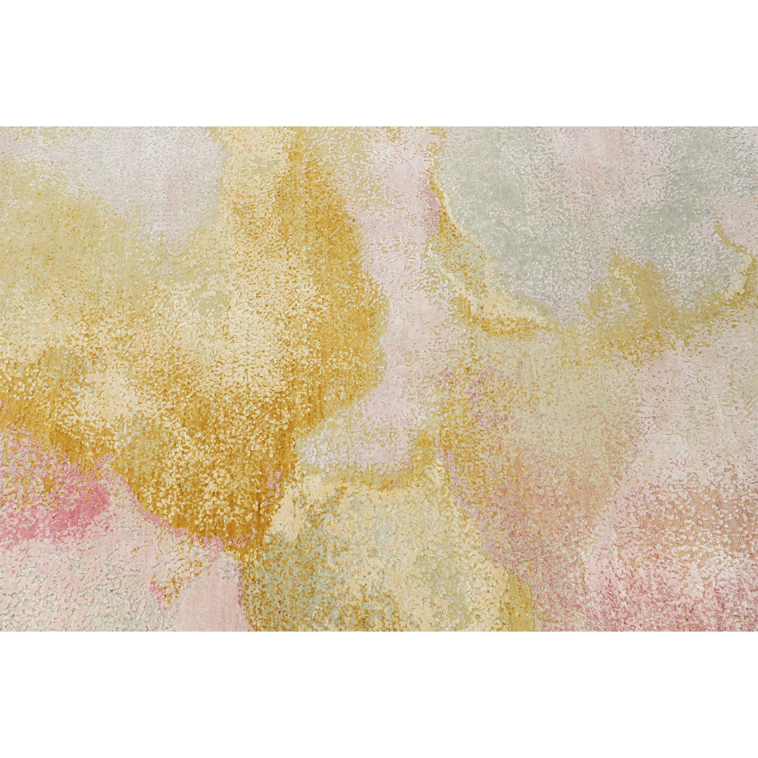 CANVAS ART WITH SILK J1066 PINK / GOLD - 8x8 - Rounds - Shape